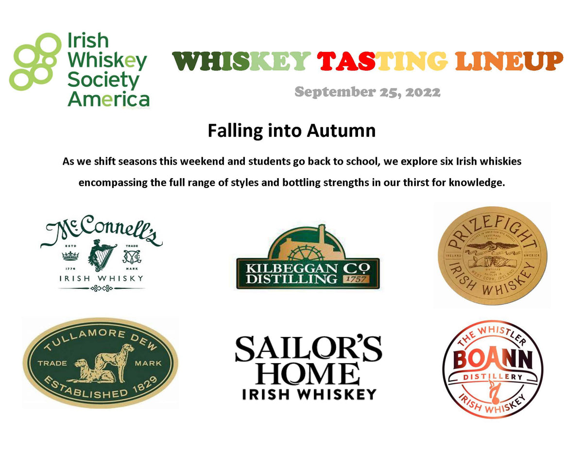 IWSA Tasting Lineup- Falling Into Autumn – Irish Whiskey USA